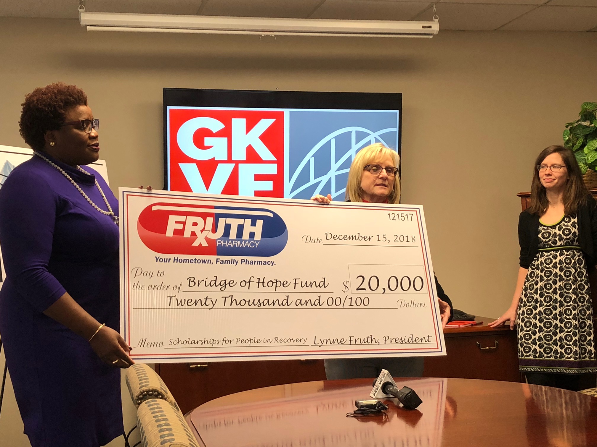 TGKVF and Fruth Pharmacy announce contribution to Bridge of Hope Fund ...