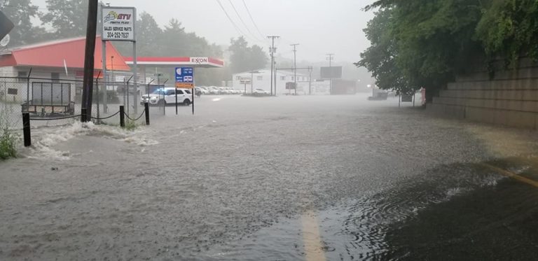 Several streets near downtown Beckley flooded, after Wednesday's storms ...