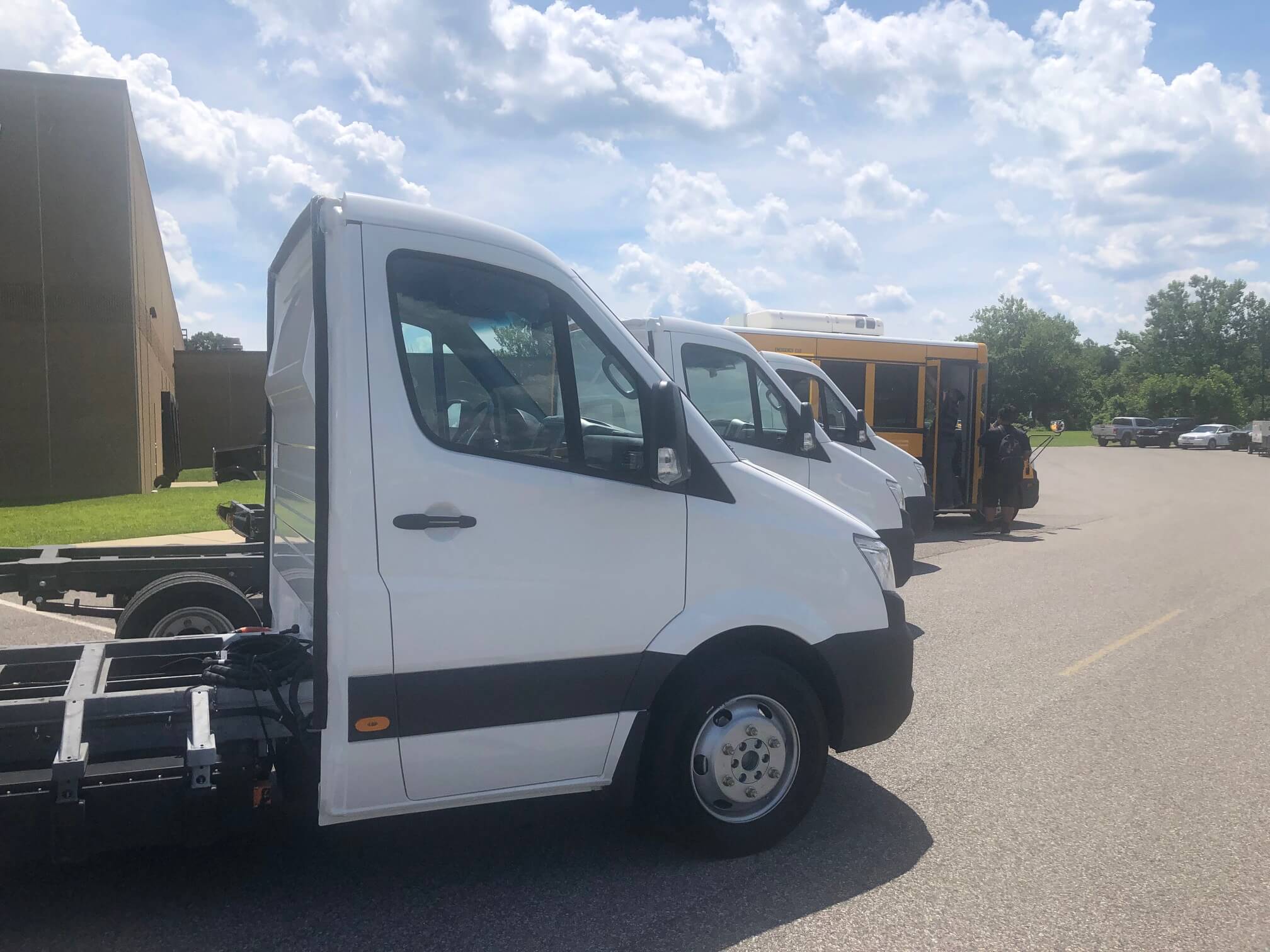 First set of cabs, chassis for electric school buses arrive at ...
