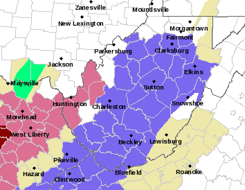 Cold front rolling into West Virginia with snow and heavy wind - WV ...