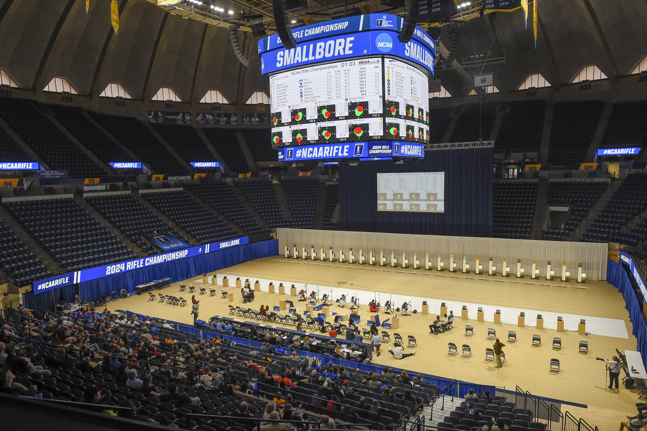 Tucker wins smallbore; WVU rifle team leads after opening day of NCAA ...